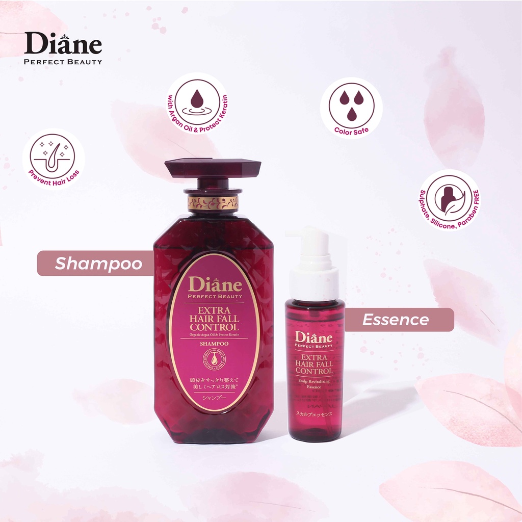 Jual PAKET Diane EXTRA HAIR FALL CONTROL Shampoo + Essence | Shopee ...