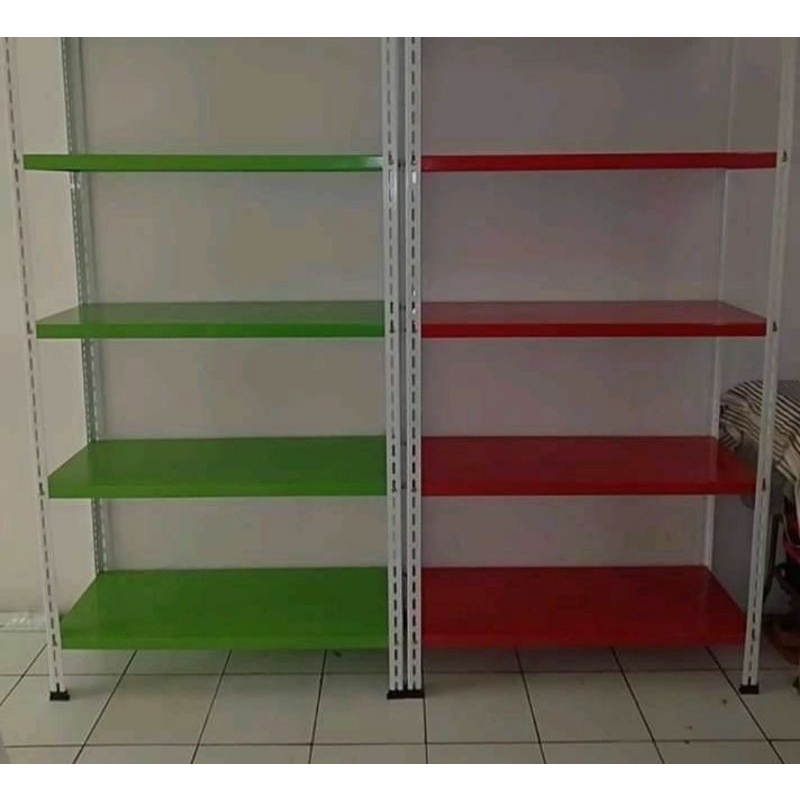 Jual rak besi 120x50x200 4 susun / rak gudang / rak arsip / rak siku ...