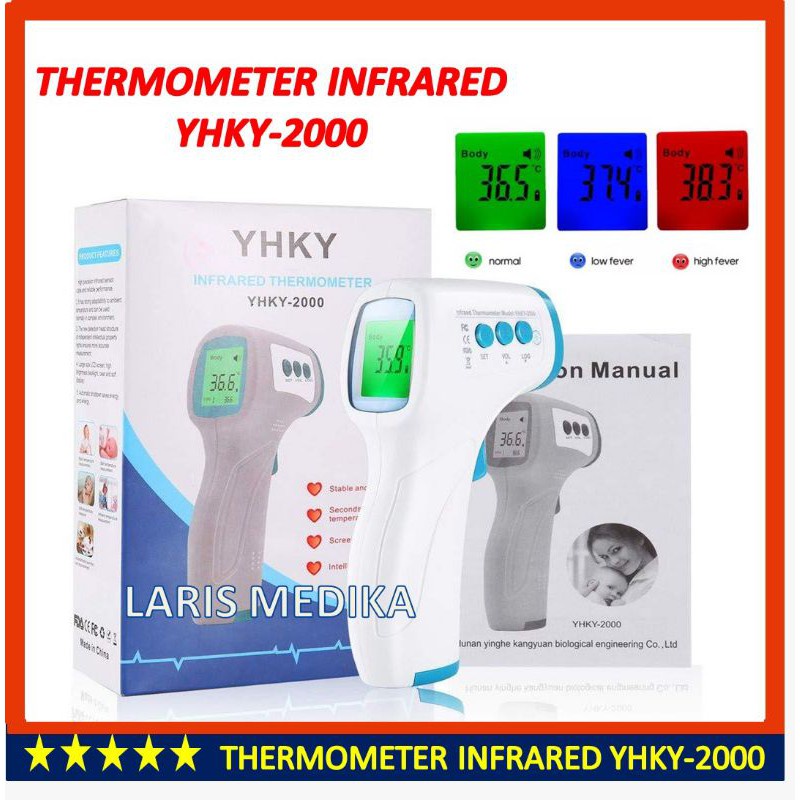 Jual Termometer tembak digital dahi Thermo gun infrared alat pengukur ...