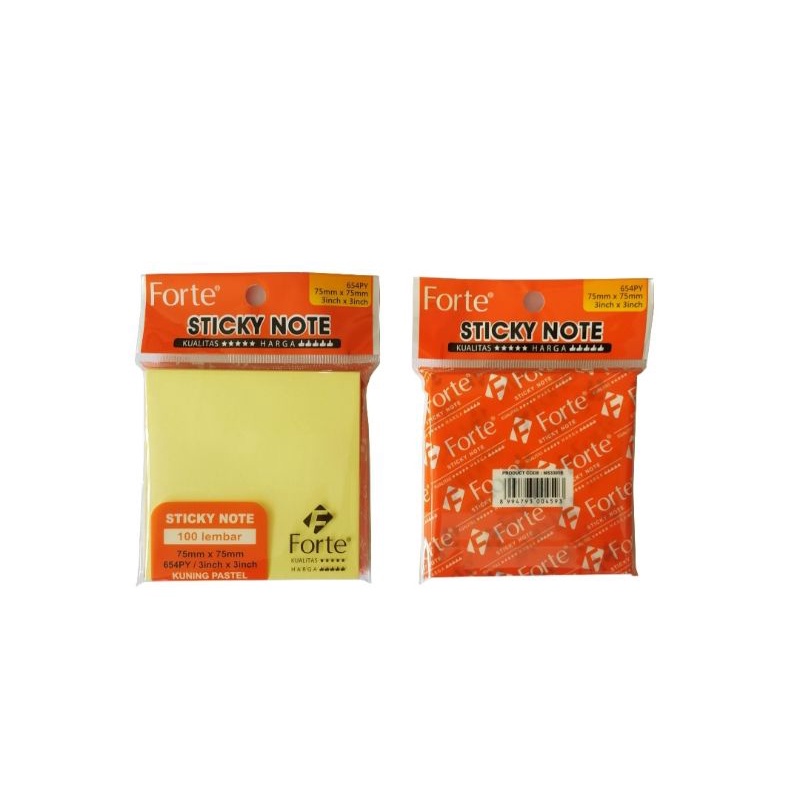 Jual Sticky Note Forte 654 (1pad) 75x75mm | Shopee Indonesia