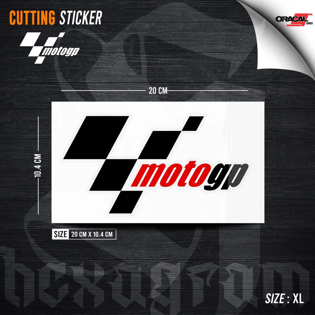 Jual Cutting Sticker MOTOGP kombinasi dua warna | Stiker Cutting Motogp ...