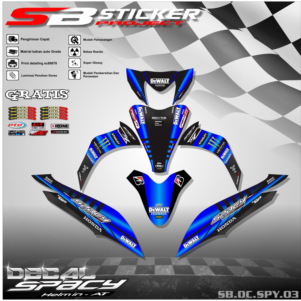 Jual DECAL FULL BODY SPACY 2011-2018 - DECAL STICKER FULL BLOCK HONDA ...