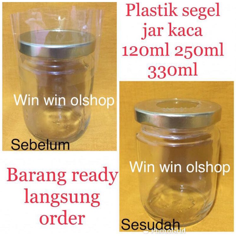 Jual plastik segel botol jar kaca 120ml 250ml 330ml segel botol ...