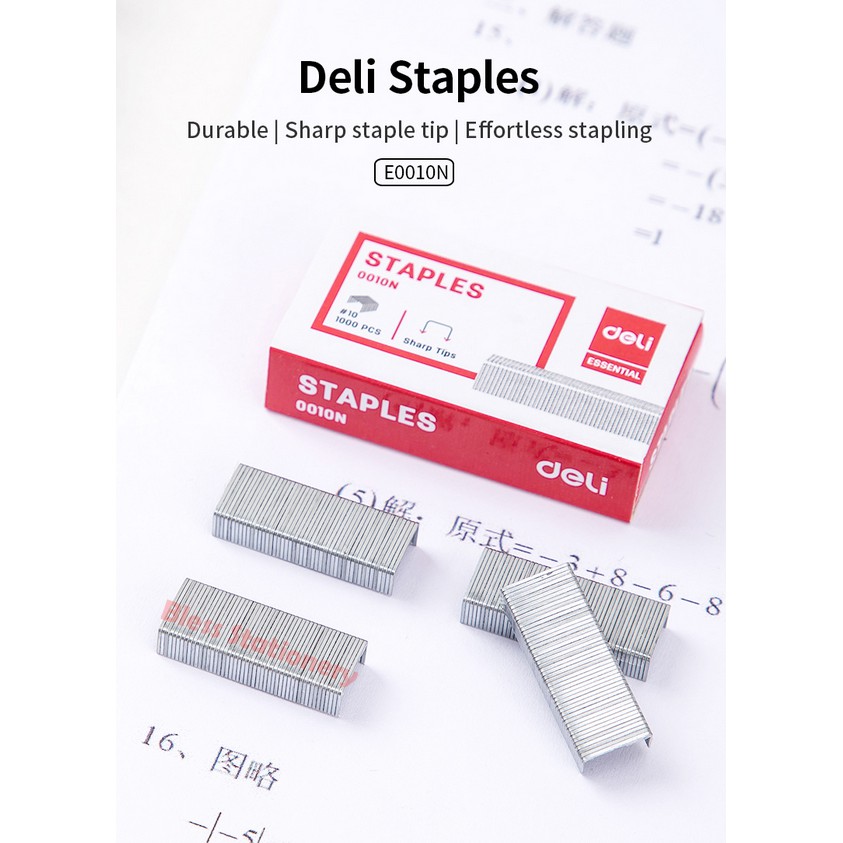Jual isi staples kecil DELI no 10 isi stapler kecil refill staples ...