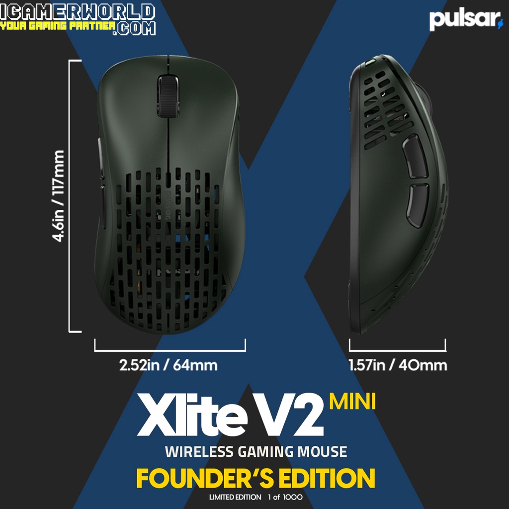 Jual Pulsar Xlite V2 Mini FE PAW3370 55g Ergonomic Wireless Gaming ...