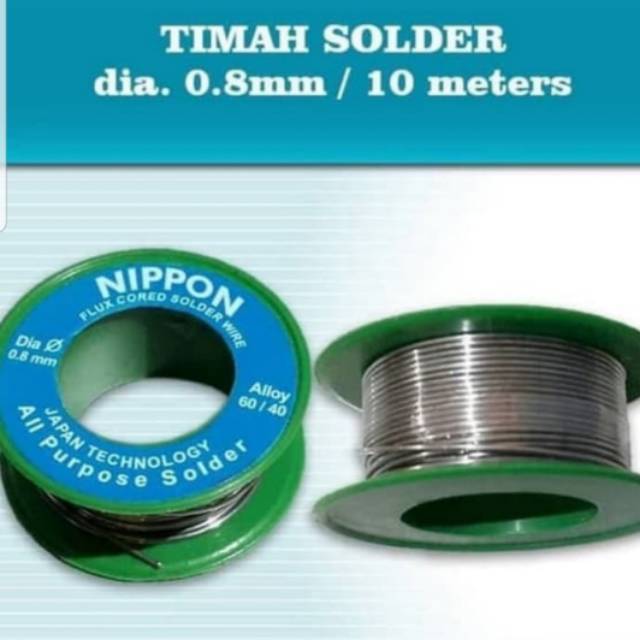 Jual TIMAH SOLDER NIPPON PER ROLL ISI10 METER | Shopee Indonesia