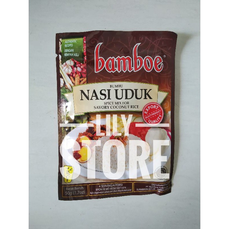 Jual Bamboe / Bambu Export Bumbu Nasi Uduk 50g | Shopee Indonesia