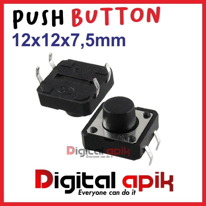 Jual Push Button Switch 12x12 mm Tombol Saklar 12x12x7.5mm 12x12mm ...