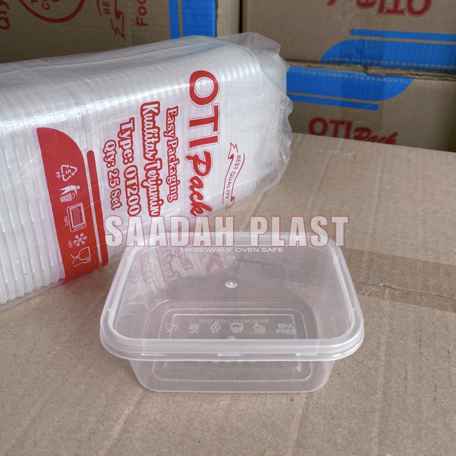 Jual Thinwall Kotak Persegi Panjang 200 Ml 200ml Isi 25pcs Food