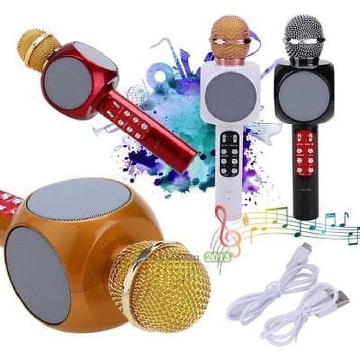 Jual PROMO.. Mic ws 1816 wster LED Mic ws1816Wster portable wireless Putih | Shopee Indonesia