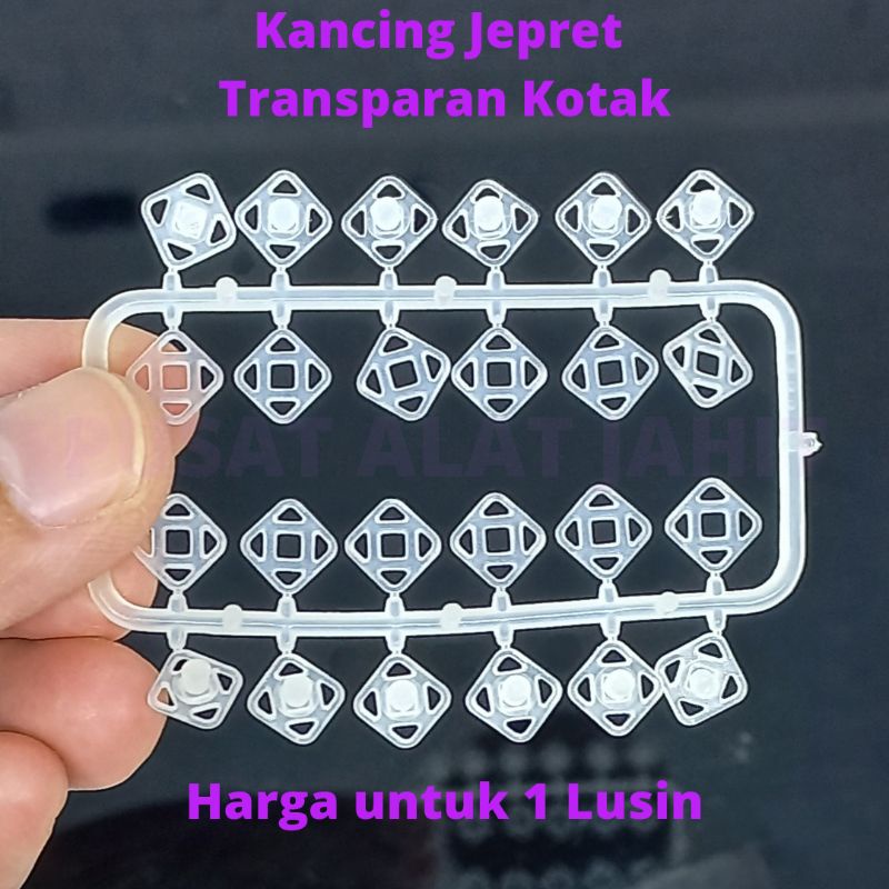 Jual KANCING JEPRET CETEK CETET SNAP BUTTON PLASTIC PLASTIK TRANSPARAN ...