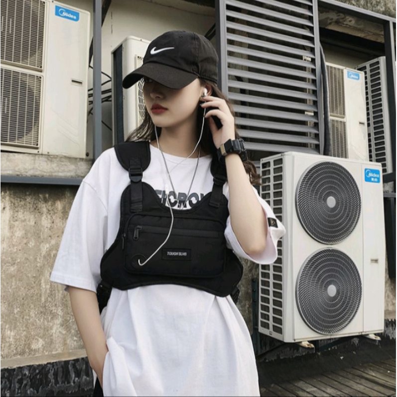 Jual HAOSHUAI 125 Tas Motor Pria Chest Bag Pria Tas Rompi Tas dada ...