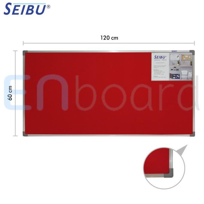 Jual Softboard Cork Board / Papan Mading Gantung Bludru Seibu 60 x 120 ...