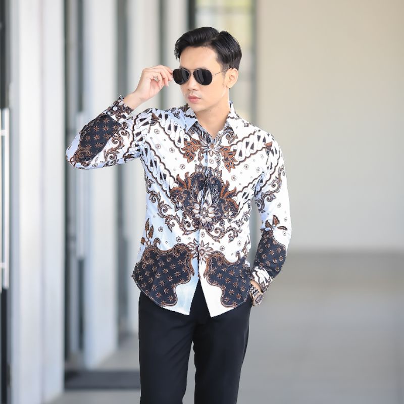 Jual BATIK BOLO DEWO Motif Soeharto Hem Atasan Kemeja Baju Batik Pria ...