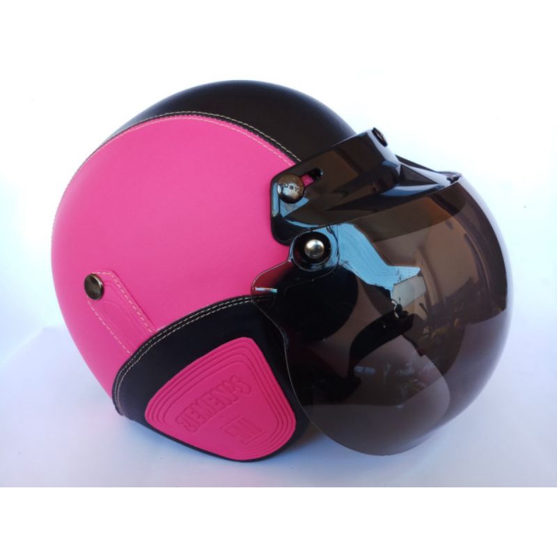 Jual Helm Retro Bogo Dewasa pink Hitam | Shopee Indonesia