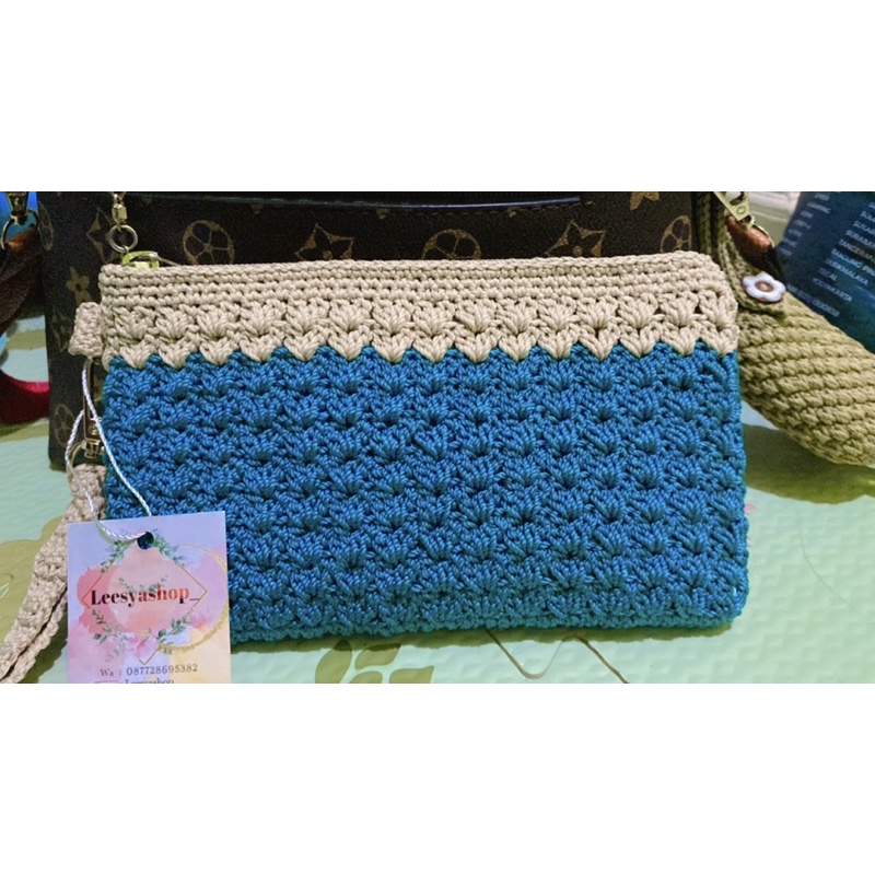 Jual Dompet Rajut/Pouch Rajut/Dompet Satu Ruang/ukuran 12x20cm | Shopee ...
