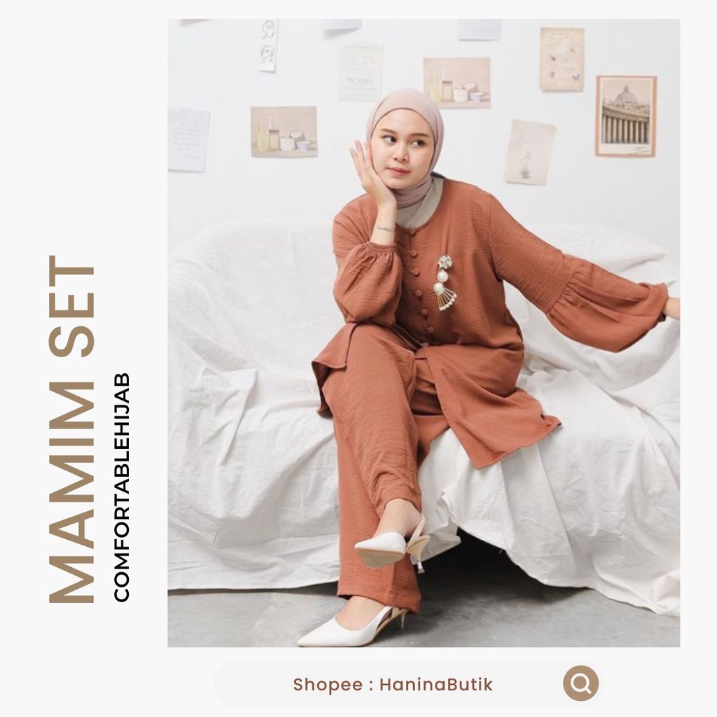 Jual (𝗦𝗜𝗔𝗣 𝗞𝗜𝗥𝗜𝗠) MAMIM SET SETELAN AMBER LXL by COMFORTABLEHIJAB | Shopee Indonesia