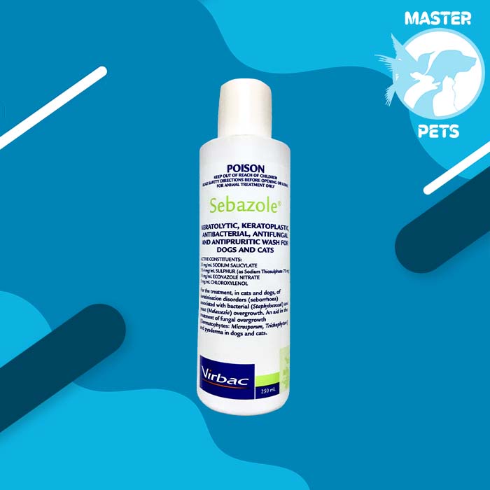 Jual Shampo jamur Virbac Sebazole kucing anjing 250 ml scabies ringworm ...