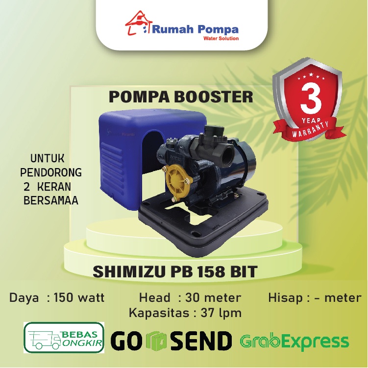 Jual Pompa Booster Shimizu PB 158 BIT K | Shopee Indonesia