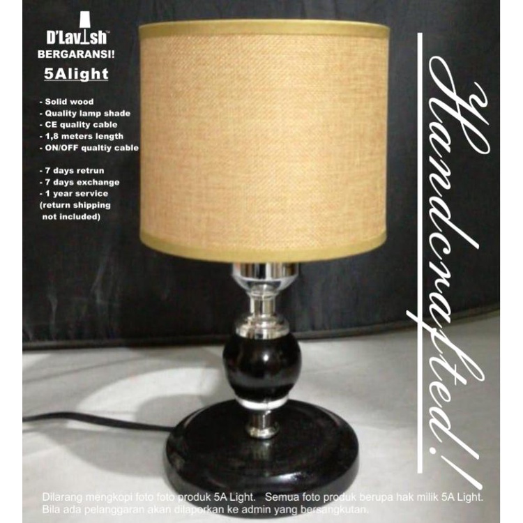 Jual Garnet WOOD Lampu Meja Hias Nakas/Lampu Tidur/Lampu Malam | Shopee Indonesia