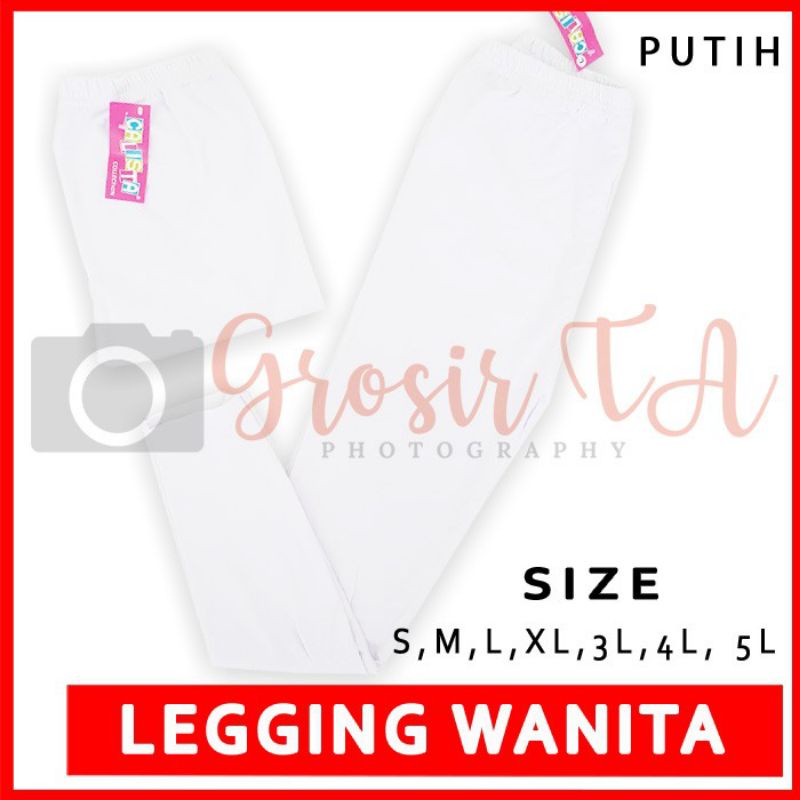 Jual Legging Putih Jumbo Tebal bahan Jersey by GTA Calista Collection ...