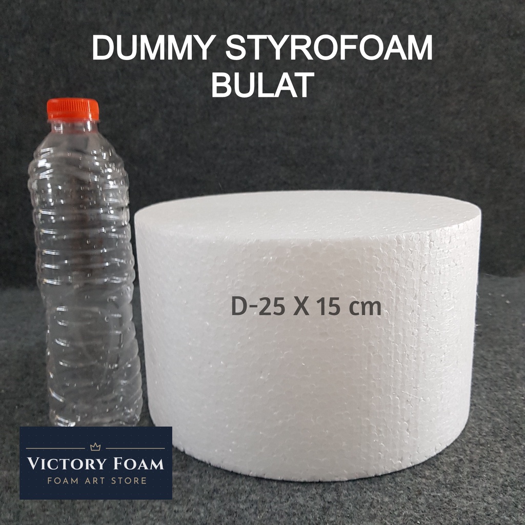 Jual Dummy Styrofoam Bulat D. 25cm x 15cm | Shopee Indonesia