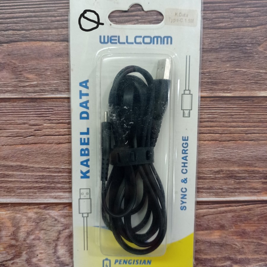Jual Kabel Data Wellcomm Type C 2A 1,5 meter | Shopee Indonesia