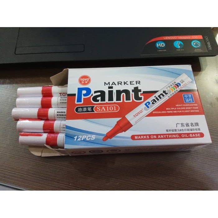 Jual $HARGA MURAH$%$ SPIDOL BAN MERAH / TOYO PAINT MARKER MERAH ...