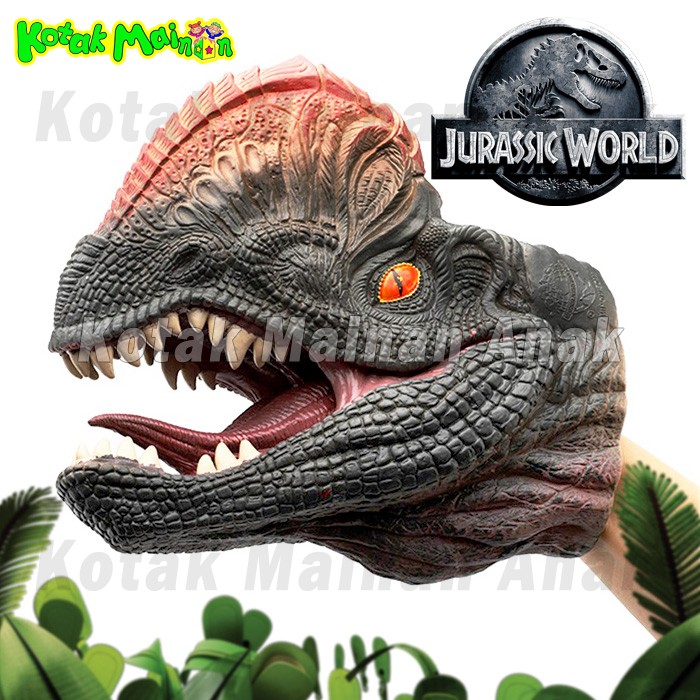 Jual Kepala Dinosaurus Dilophosaurus Dino Head Hand Puppet Rubber ...