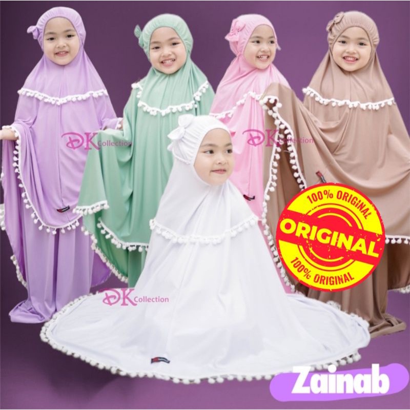 Jual mukena anak zainab 3 ukuran S M L untuk usia 1-9th | Shopee Indonesia