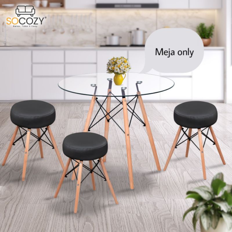 Jual Socozy - Meja makan bulat meja makan minimalis meja kaca bulat ...
