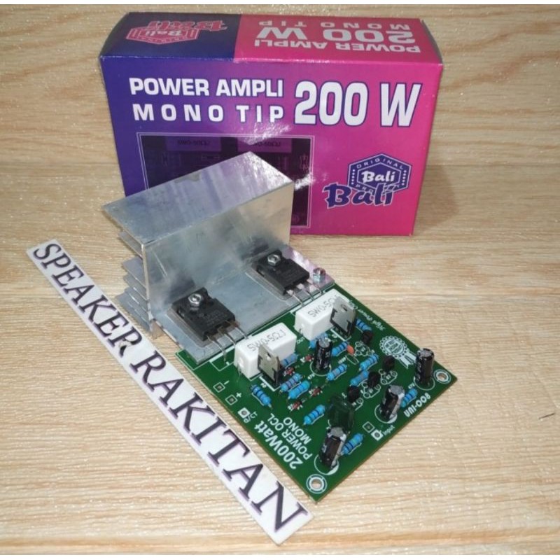 Jual Kit Power Amplifier Mono OCL 200Watt + Tr Mospec TIP | Shopee ...