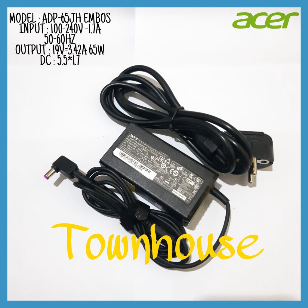 Jual 65W Ac Adapter/Laptop Charger Acer Aspire 5 A515 A515-43 A515-51 :A515-43-R19L A515-51-58HD ...