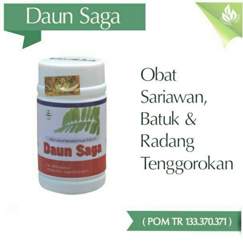 Jual kapsul daun saga tazakka obat batuk herbal radang tenggorokan asma ...