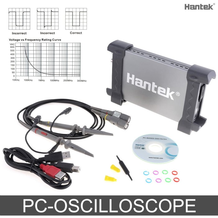 Jual Oscilloscope Digital Hantek 6022BE 2 Channel 20Mhz USB PC ...