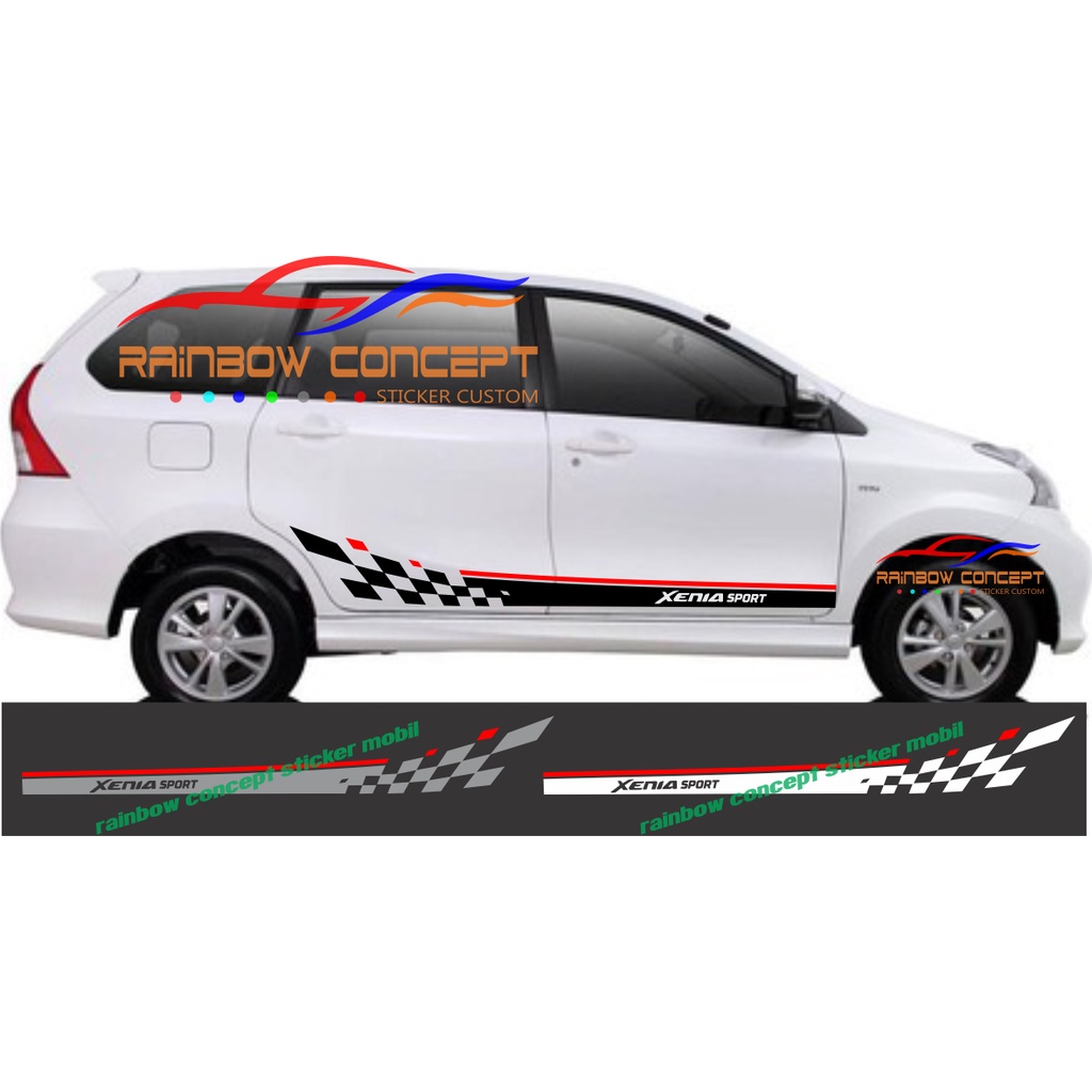 Jual sticker cutting mobil daihatsu xenia sport stiker striping body ...