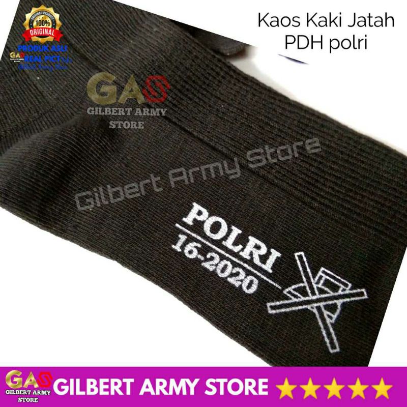 Jual 3 pcs Kaos Kaki Pdh Pdl Jatah Polri Polisi Asli Tebal Gilbert Army ...