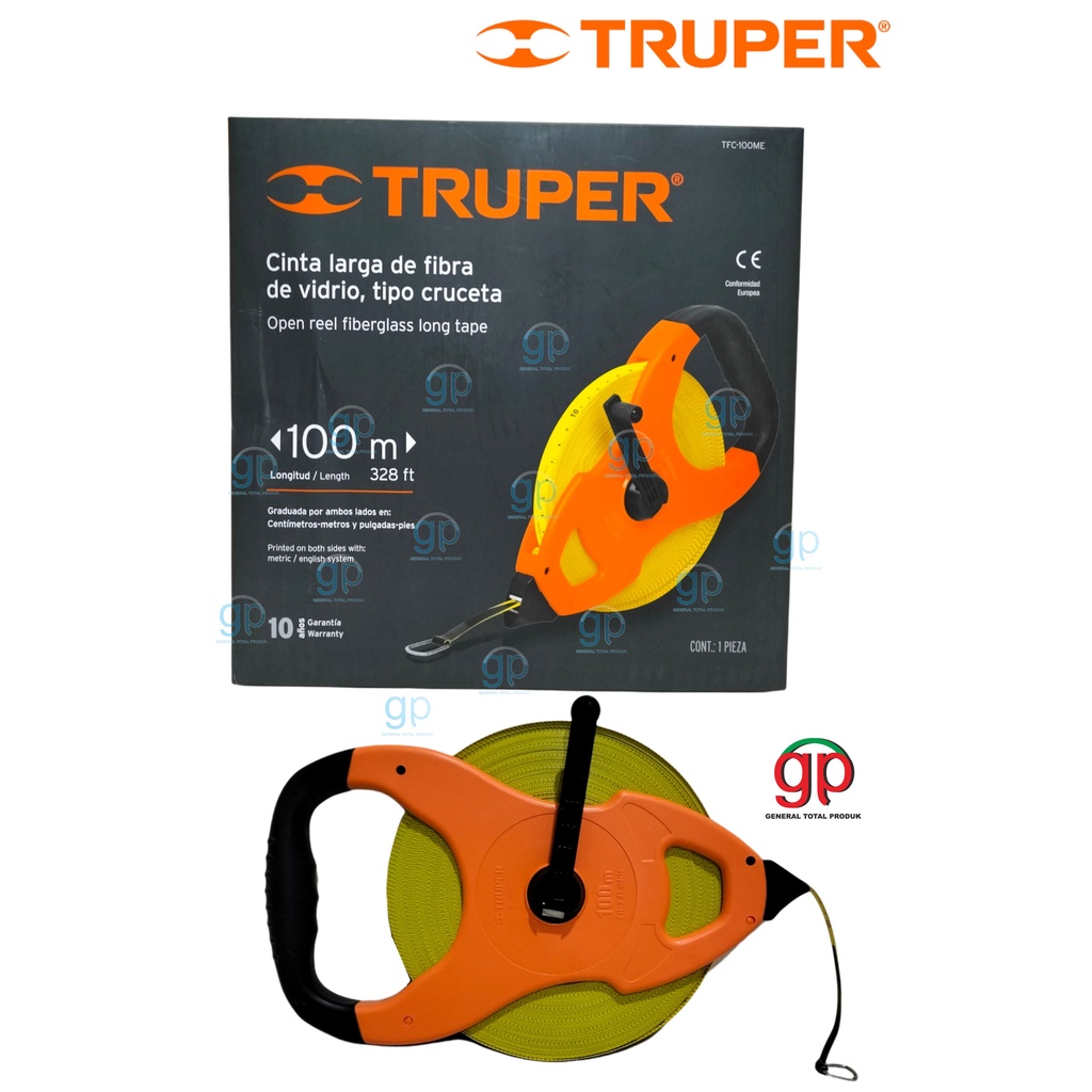 Jual Meteran Fiber 100 m TRUPER Meteran Roll 100m Meteran Gulung 12645 ...