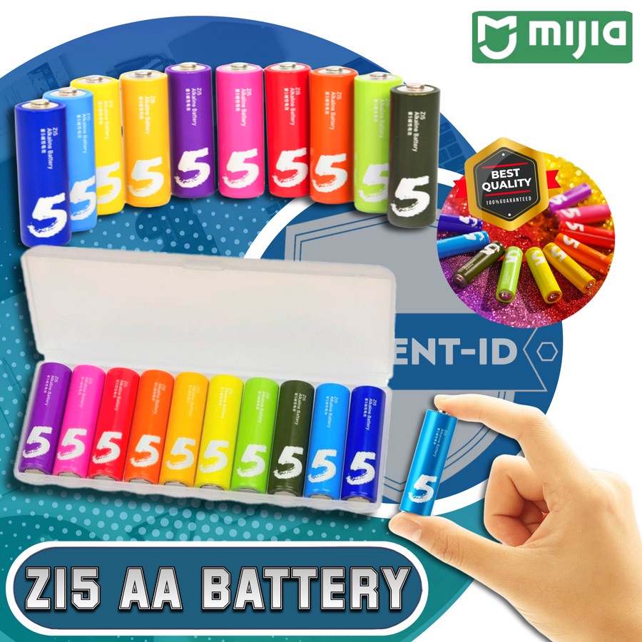 Jual Mi Mijia Zi5 Colorful AA Alkaline Battery 10 PCS - Batu Baterai AA Konvensional Mi Isi 10 ...