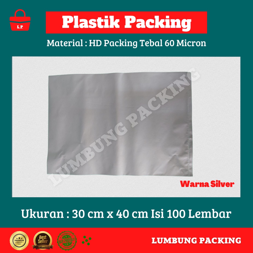 Jual Plastik Packing Warna Silver 30 x 40 Isi 100 Lembar | Shopee Indonesia