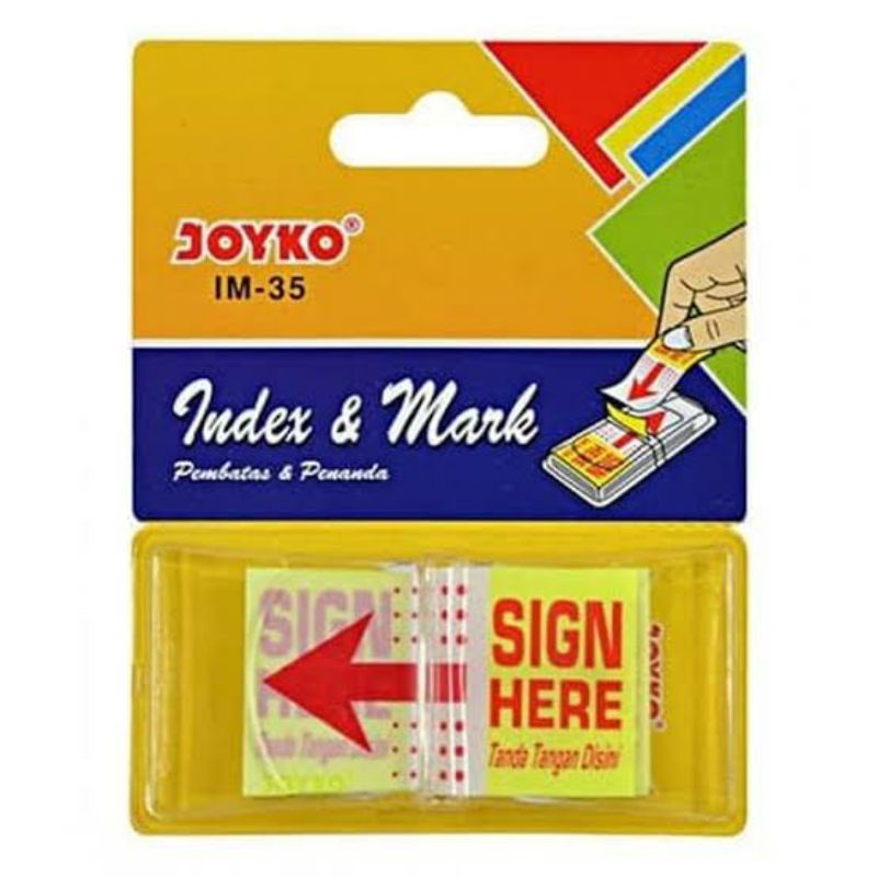 Jual SIGN HERE STICKY NOTE INDEX FLAG STICKER STIKER TEMPELAN TANDA ...