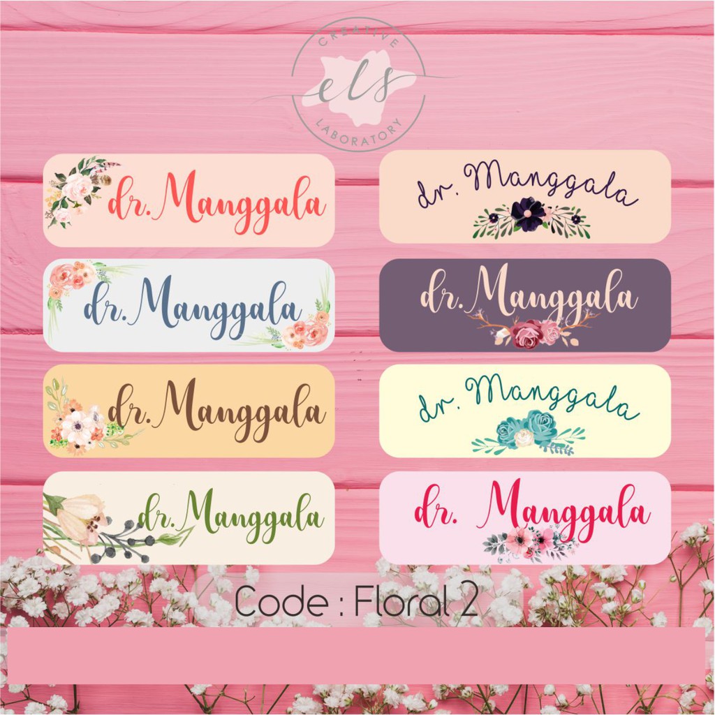 Jual stiker label nama custom waterproof anti air | Shopee Indonesia
