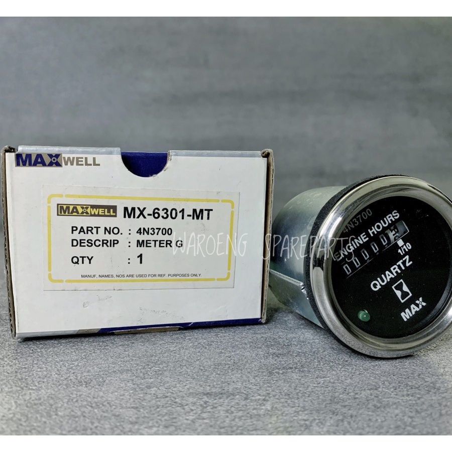 Jual ENGINE HOUR MX 6301-MT MAXWELL 4N3700 4N-3700METER GAUGE | Shopee ...