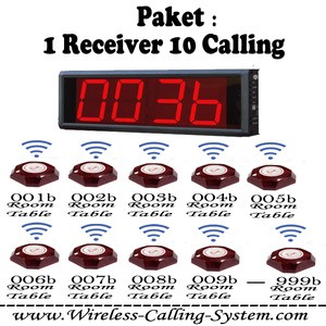 Jual Wireless Calling System ( Paket 1 Receiver 10 Calling ) | Shopee ...
