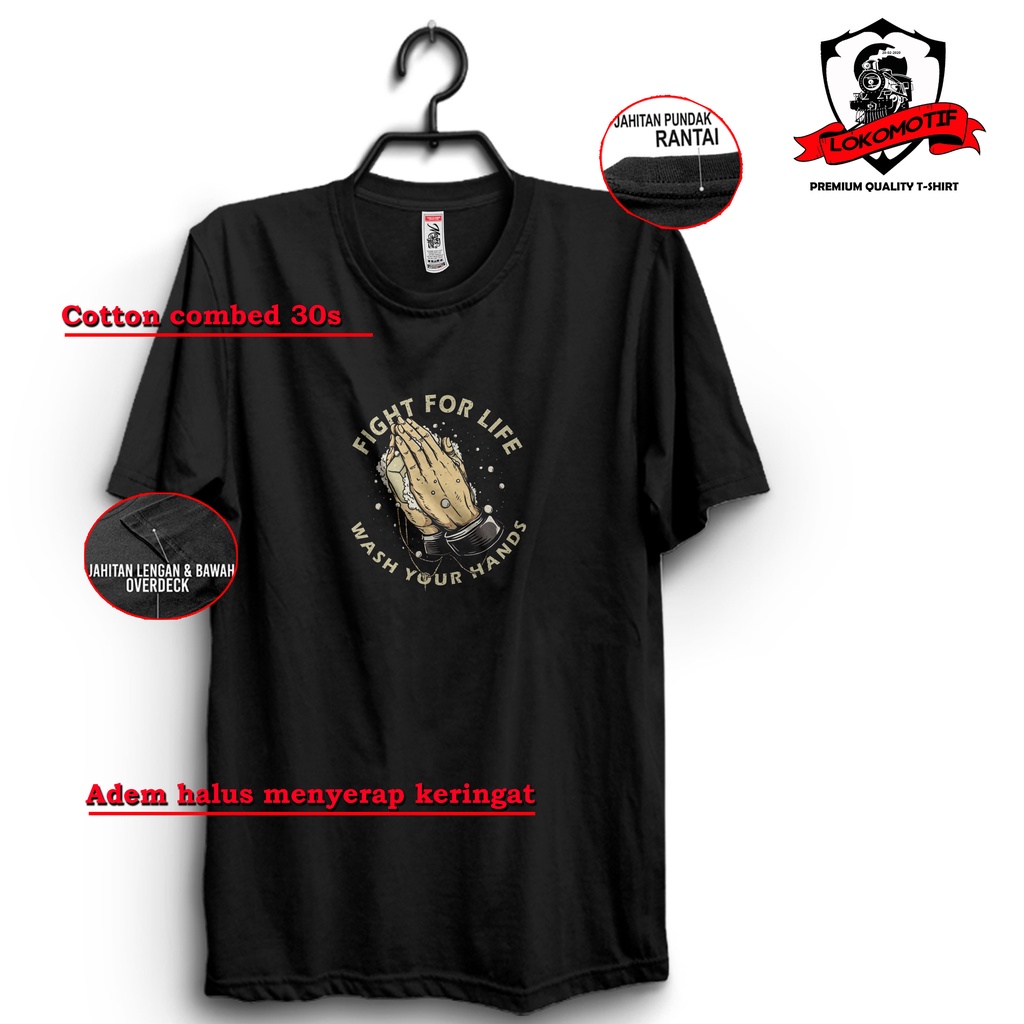 Jual Kaos distro premium quality simple desain makin keren cuci tangan01 | Shopee Indonesia