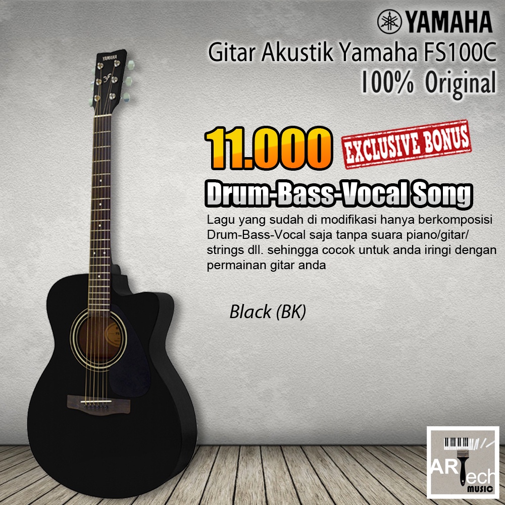 Jual Gitar Akustik Yamaha FS100C Original / FS 100C / FS 100 C / FS100 ...