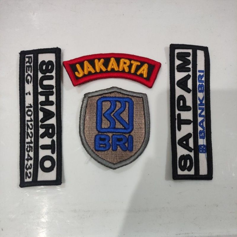 Jual Logo perusahaan // nama//satpam Bordir Timbul 3d | Shopee Indonesia
