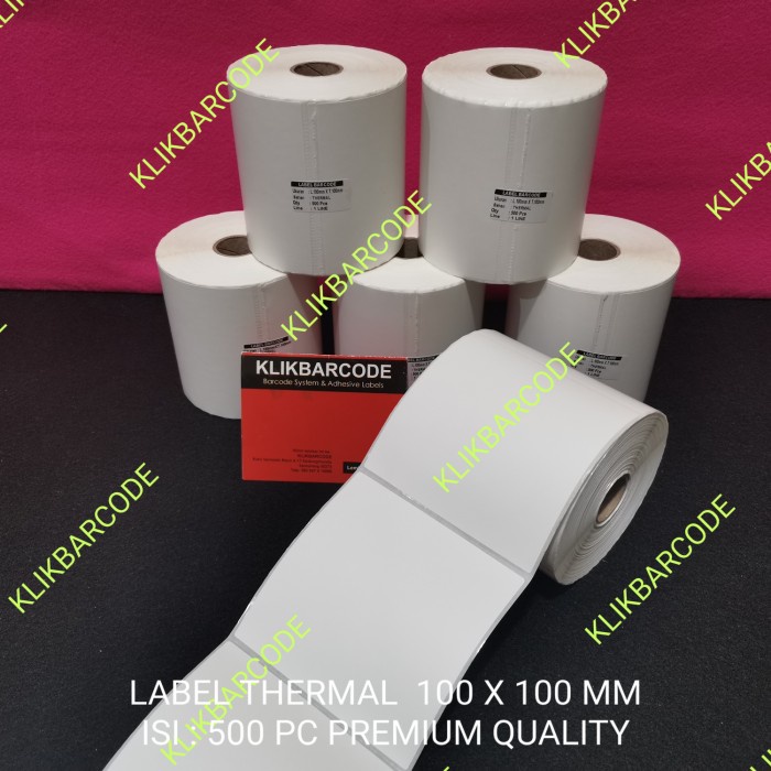 Jual Label Barcode Direct Thermal 100x100 mm 10 x 10 cm core 1 inch isi ...