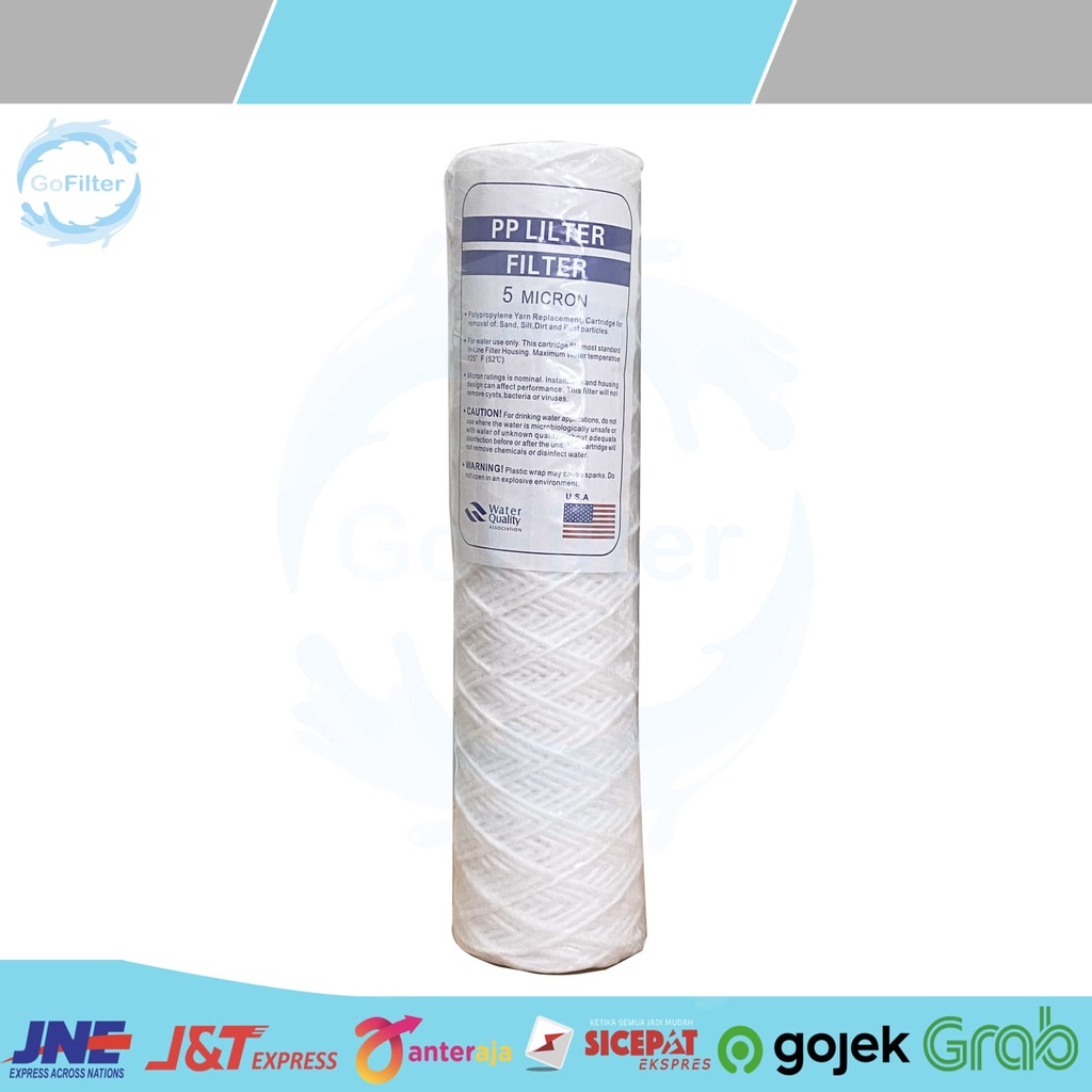 Jual CARTRIDGE BENANG FILTER AIR RO 5 MICRON 10 INCH 20 INCH / SPUN / PP FILTER / SEDIMENT ...