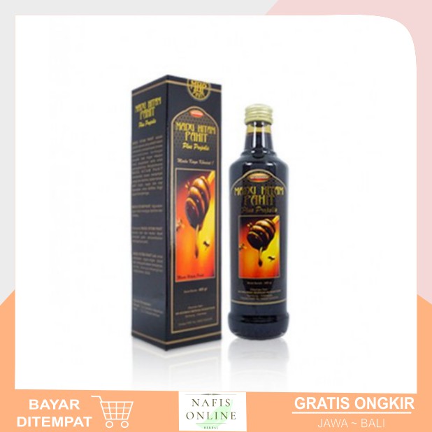 Jual MADU HITAM | Madu Hitam Pahit Plus Propolis Ar Rohmah 460 gram ...